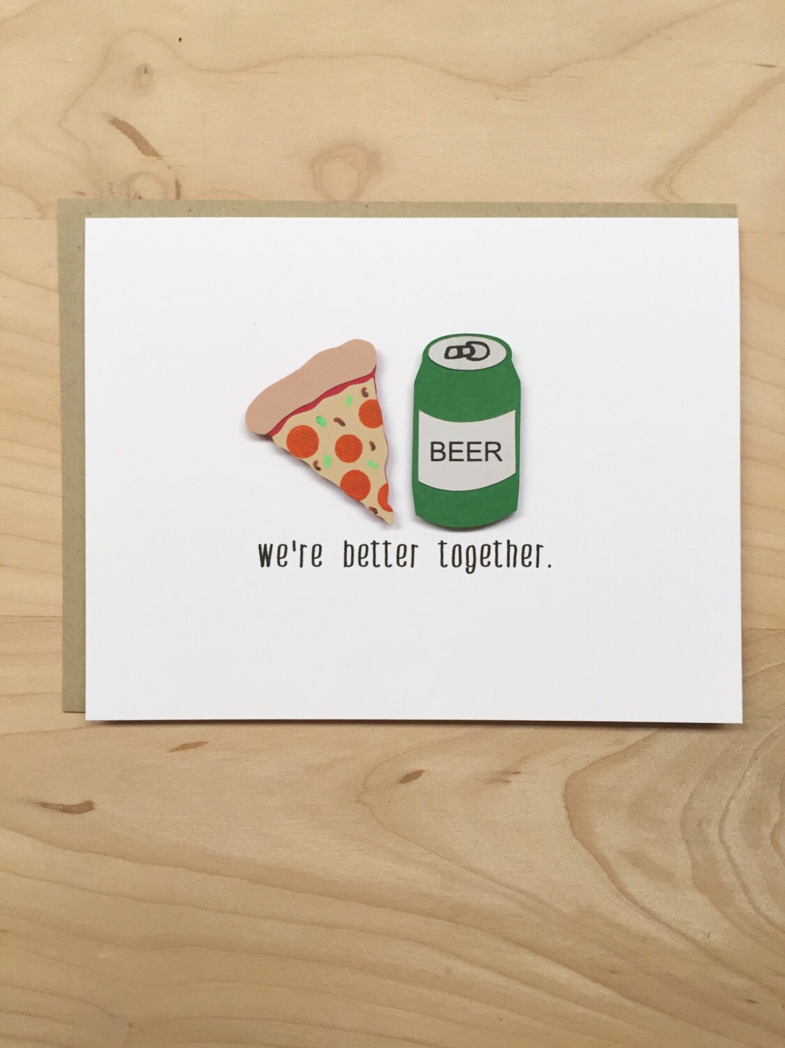 Funny Valentines Day Card Funny Love Card Pizza Anniversary | Etsy