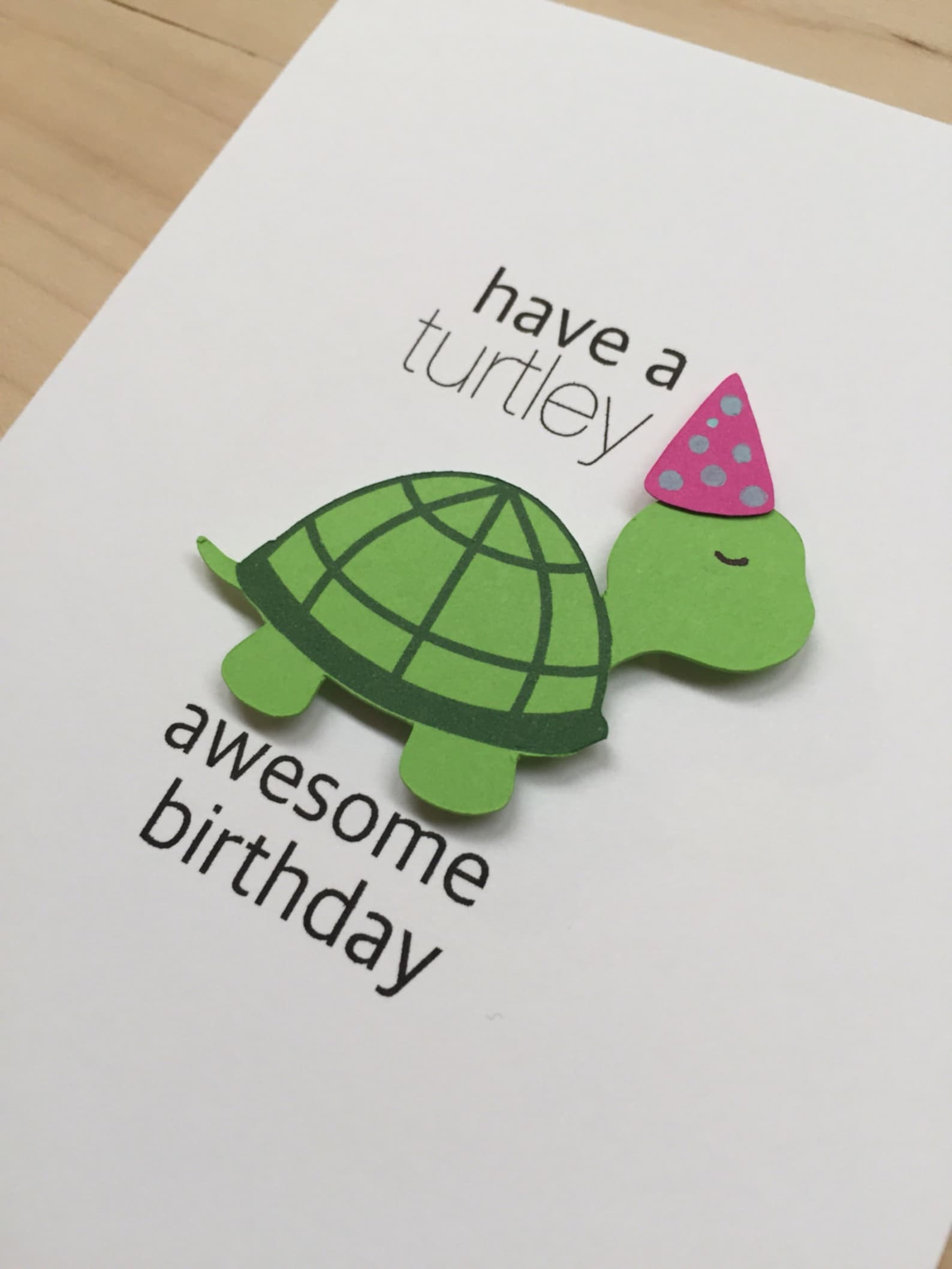 Have a Turtley Awesome Birthday, Cute Birthday Card, Turtle Birthday ...