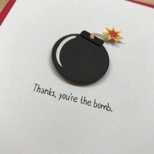 Thanks You're the Bomb, Cute Thank You Card, Funny Thank You Card ...