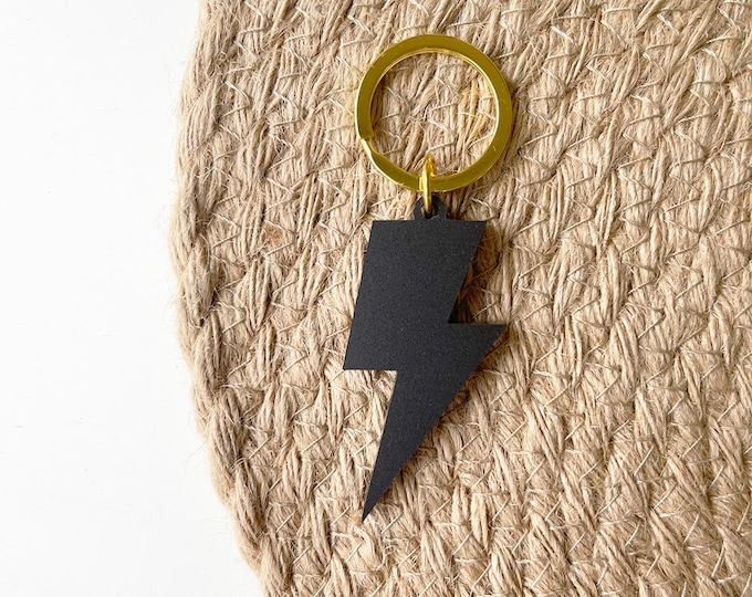 Lightning Bolt Mini Keychain Lightning Keychain Cute - Etsy
