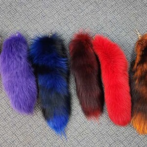 Fox Tail Keychains - Etsy