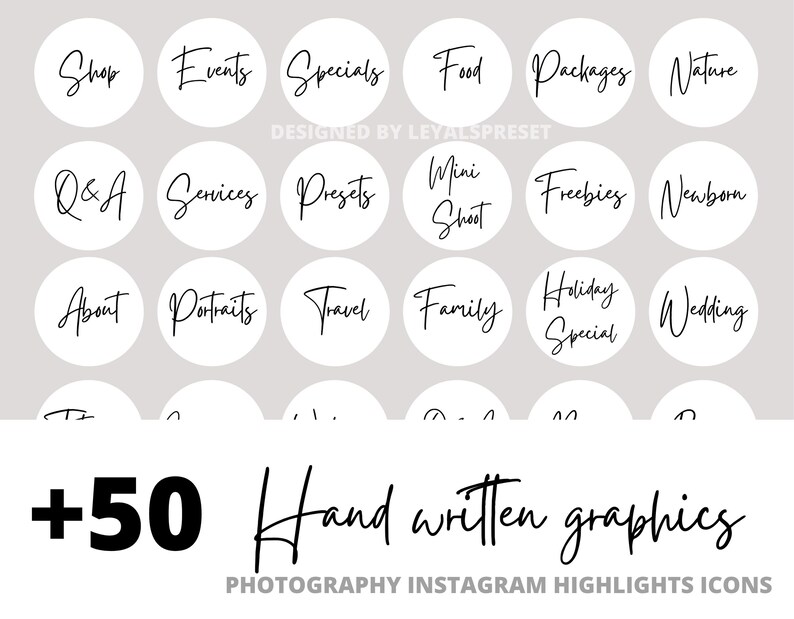110+ Instagram Stories Highlight Covers for Photographers, Minimal ...