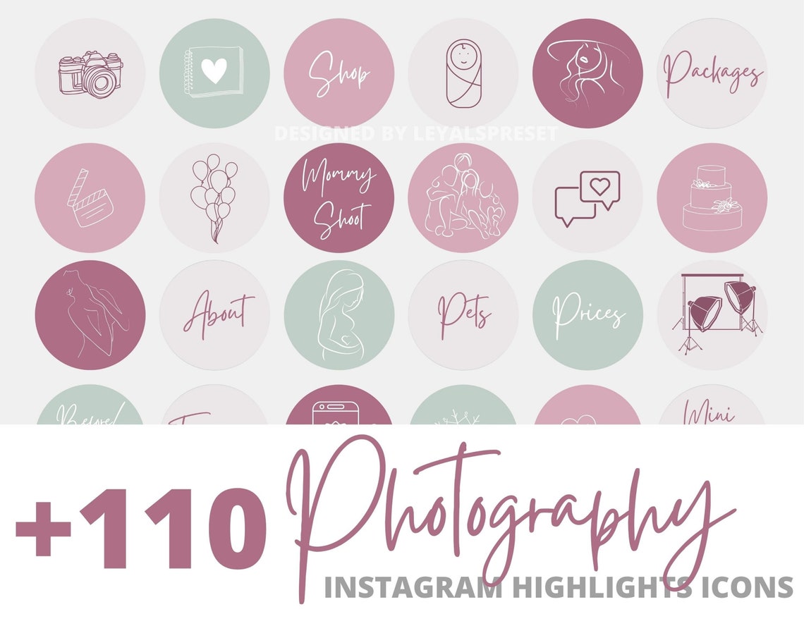 990 Photography Instagram Story Highlight Cover Icons | Etsy
