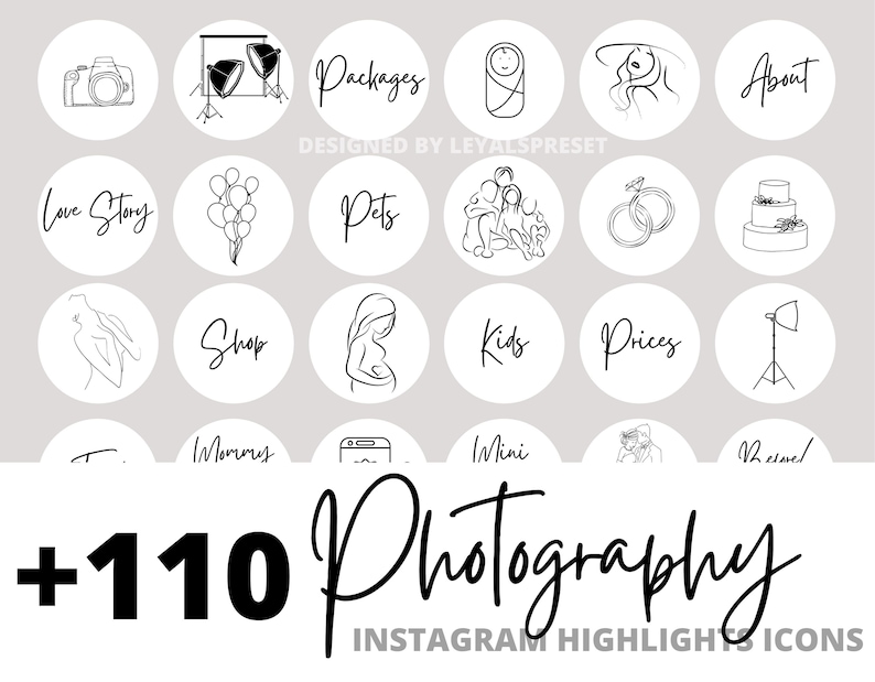 110 Instagram Stories Highlight Covers for Photographers - Etsy