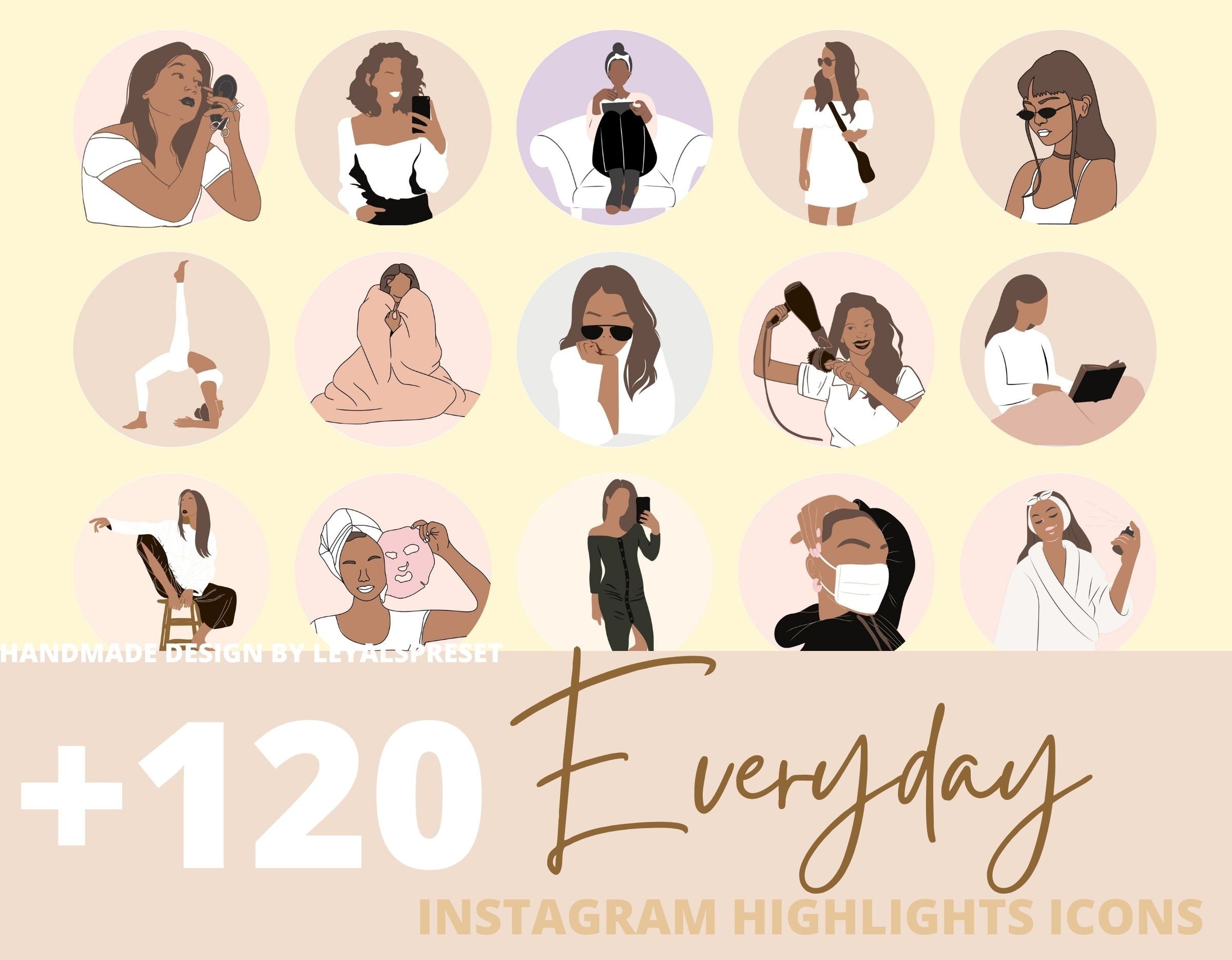 120 Everyday Instagram Story Highlight Trendy Influencers - Etsy