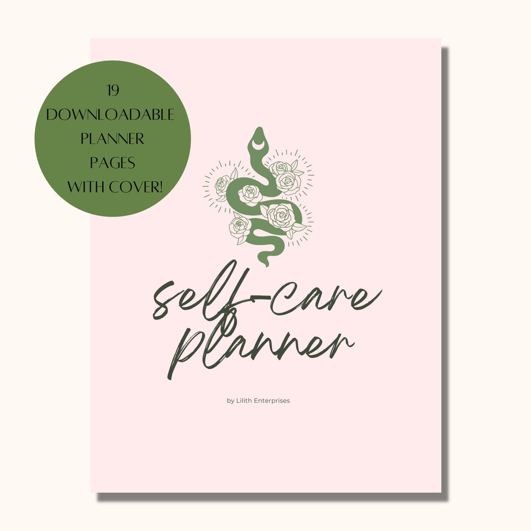 Self Care Downloadable Planner Self Care Printable Journal Etsy