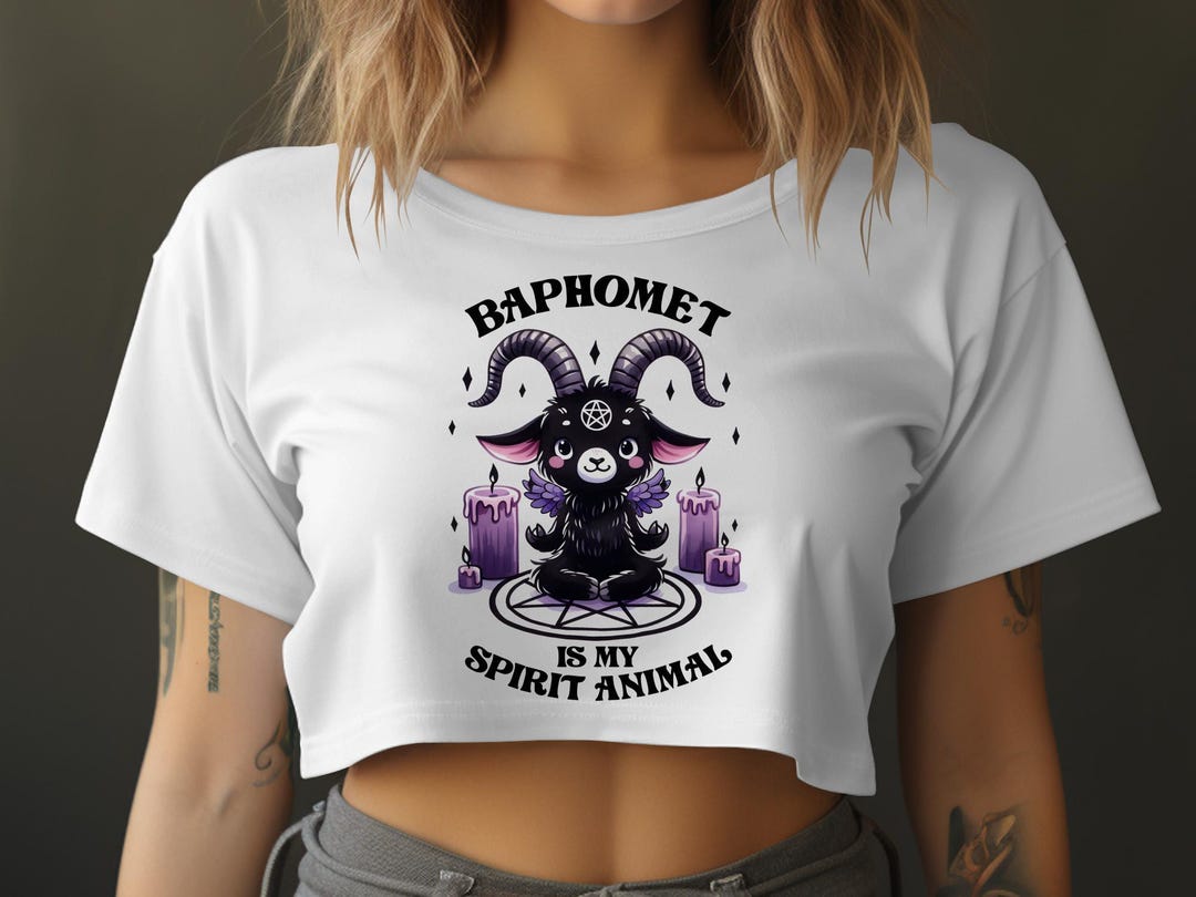 Baphomet is My Spirit Animal Cute Goat Tshirt, Fantasy Goat Tank Top ...