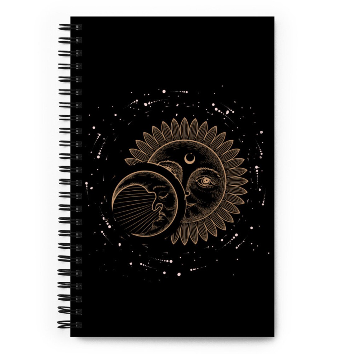 Sun and Moon Celestial Spiral Notebook - Etsy
