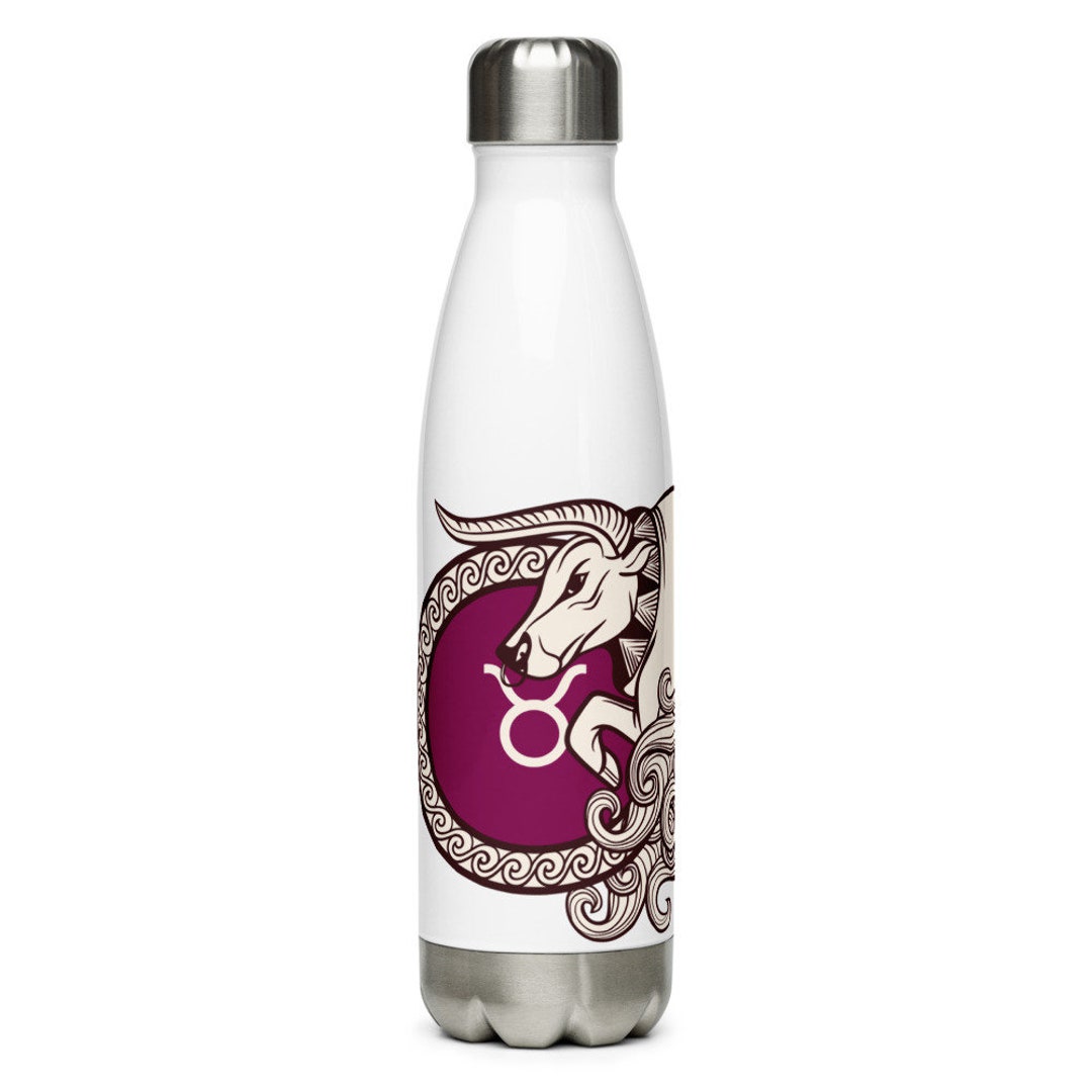 Taurus Sign Zodiac Taurus on Water Bottle Gifts for Taurus Astrology ...