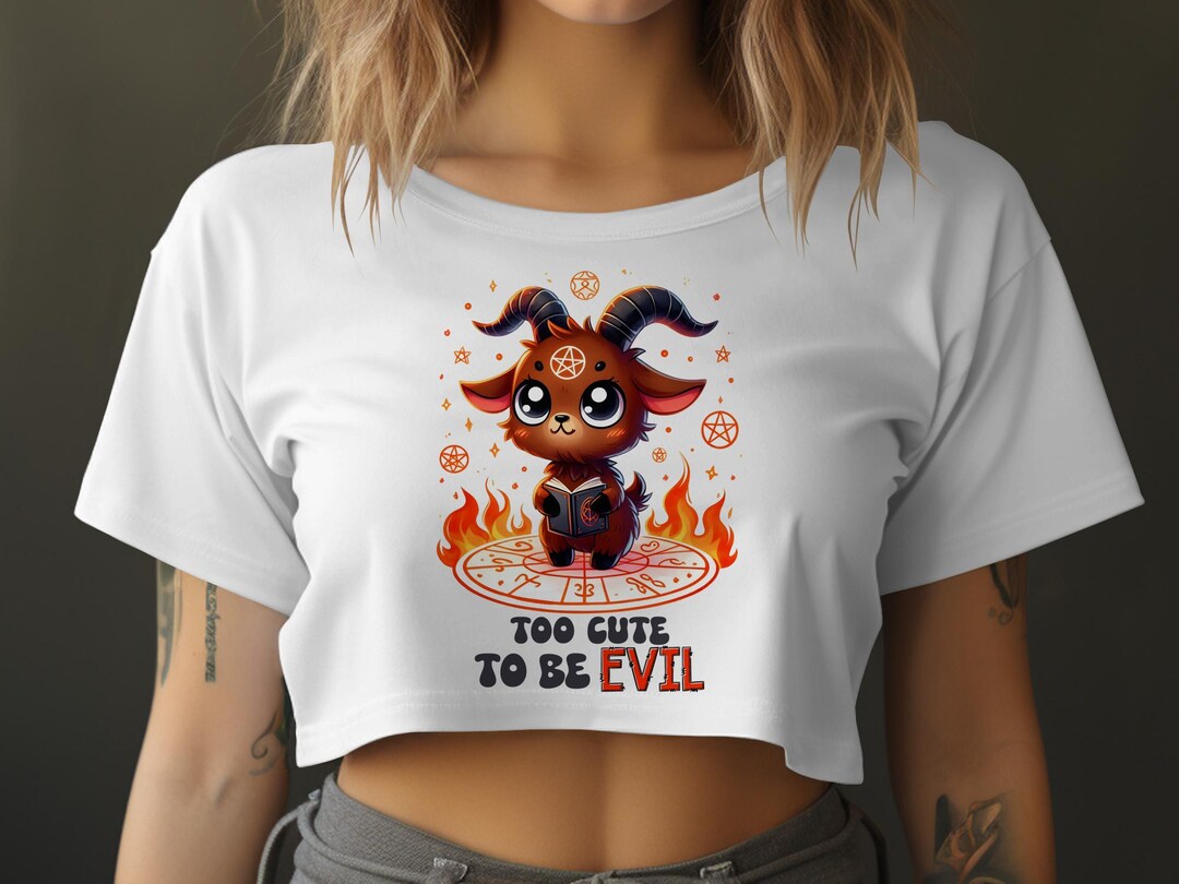 Cute Goat T-shirt, Funny Evil Goat Tank Top, Adorable Goat Graphic Tee ...