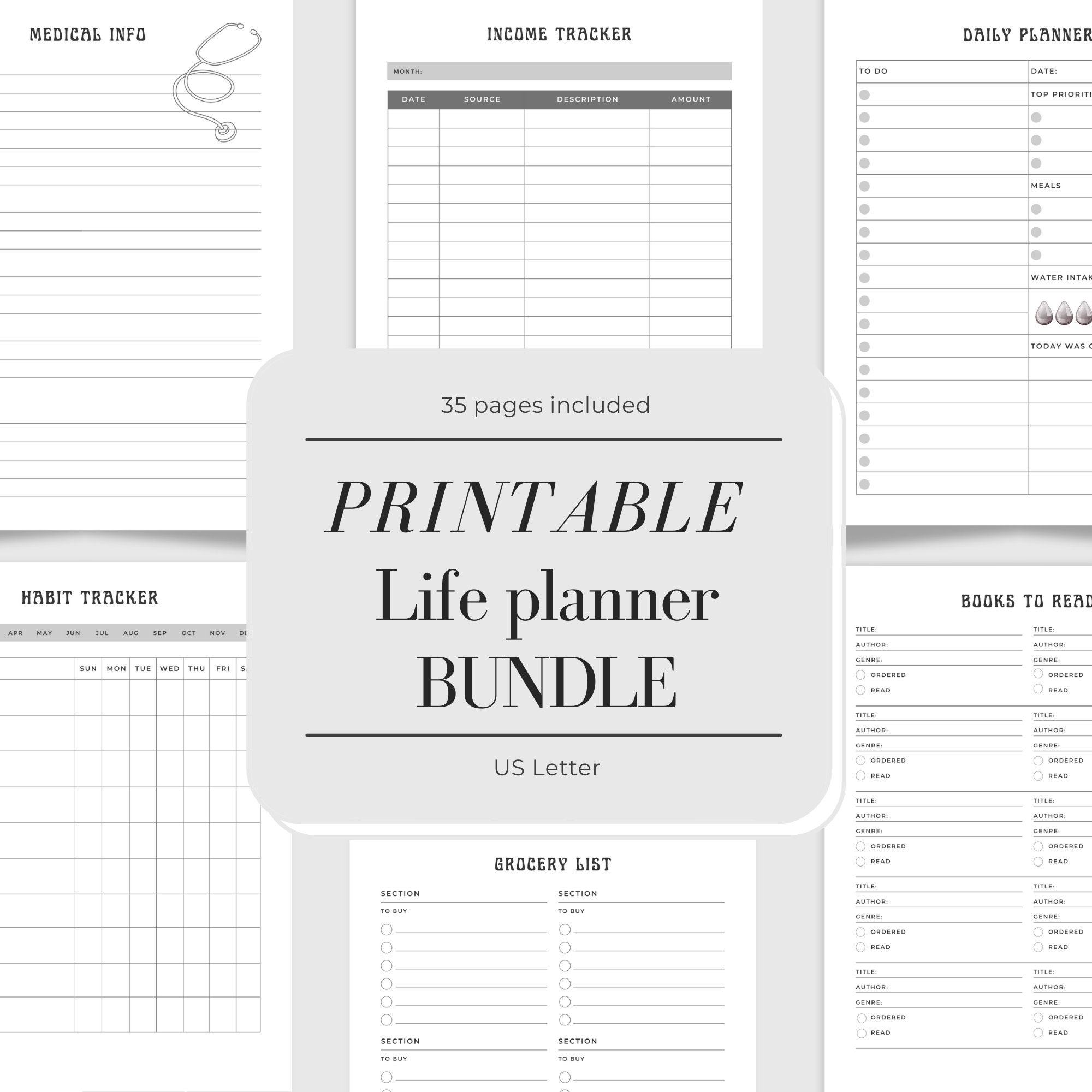 Art Deco Life Planner Bundle: Printable Organizer (digital Download) - Etsy