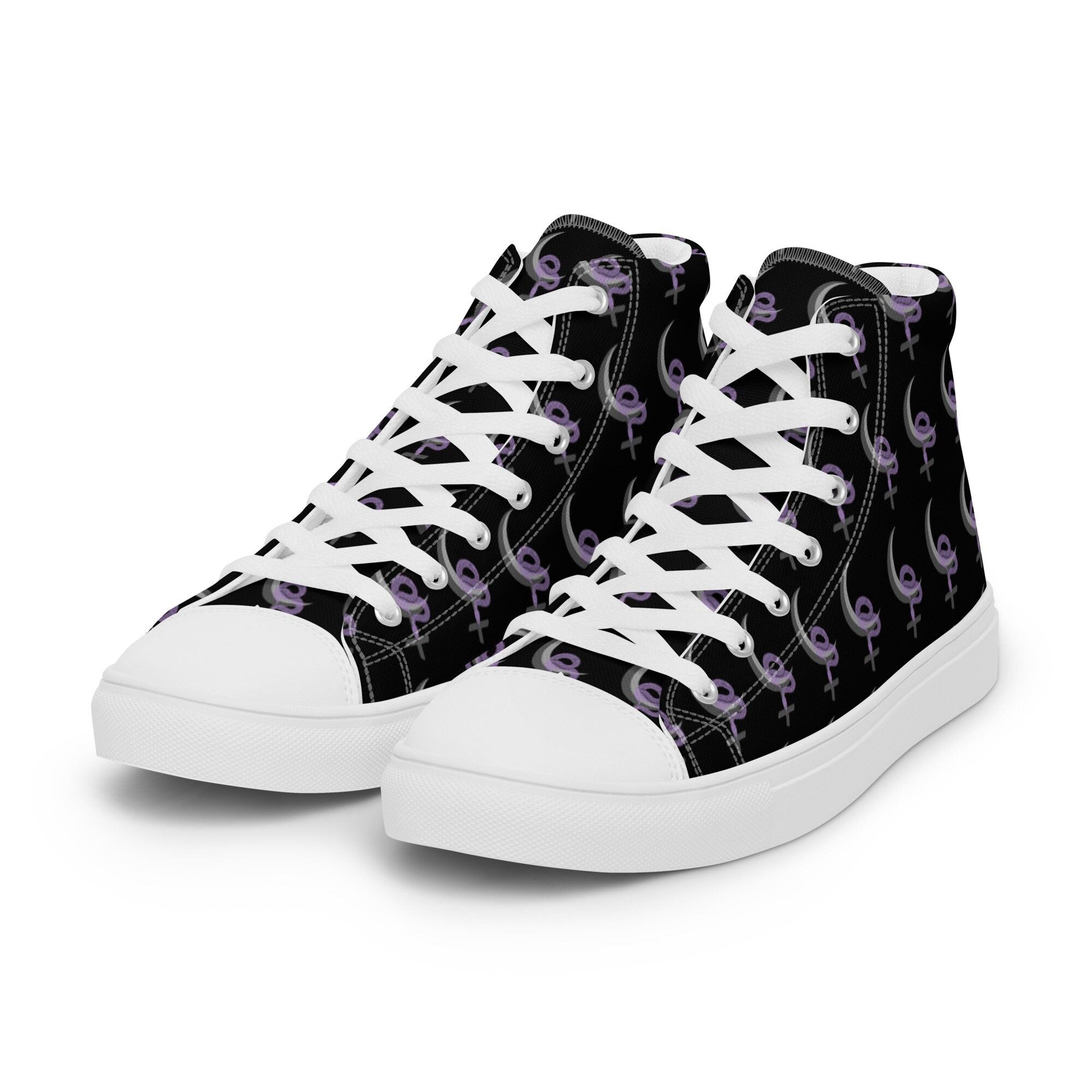 Dark Moon Lilith Womens High Top Canvas Shoes Pagan Gifts - Etsy