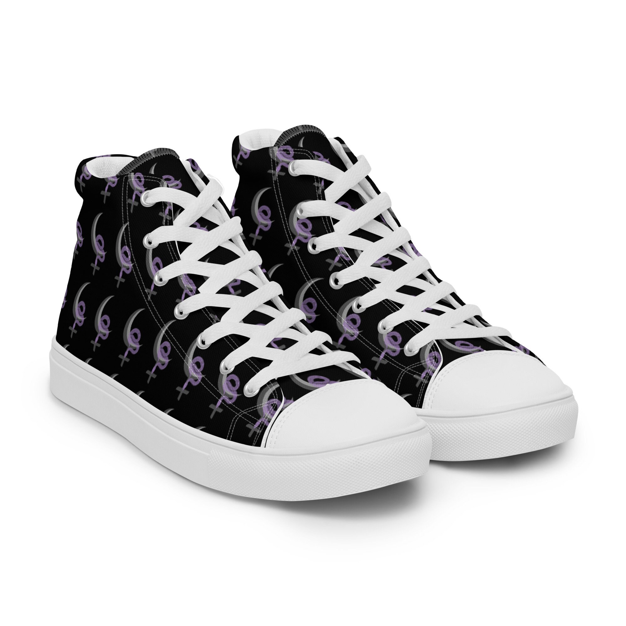 Dark Moon Lilith Womens High Top Canvas Shoes Pagan Gifts - Etsy