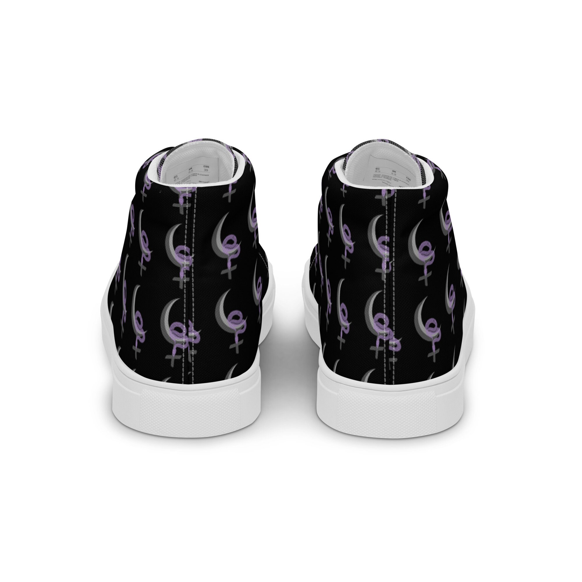 Dark Moon Lilith Womens High Top Canvas Shoes Pagan Gifts - Etsy