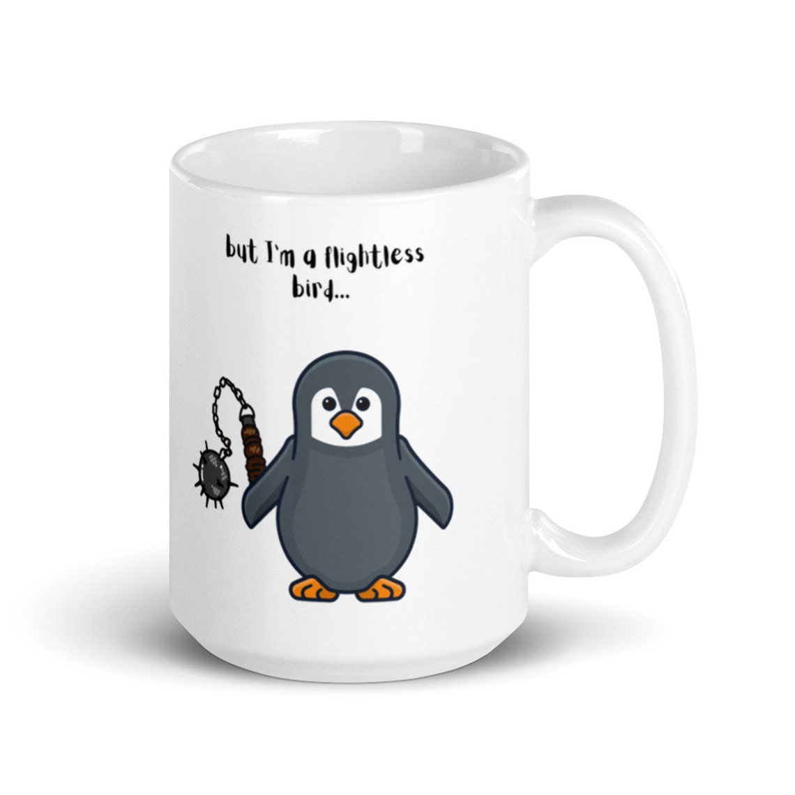 Fight or Flight Penguin Mug | Cute Weapon Mug - Etsy
