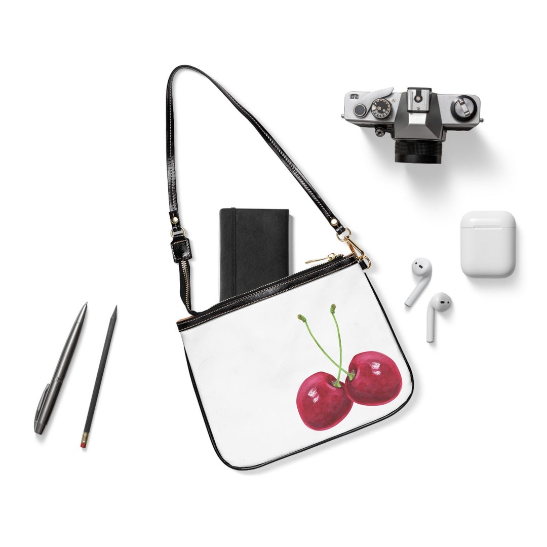 Cherries Shoulder Bag, Small Crossbody Purse, Fruit Print Messenger Bag ...
