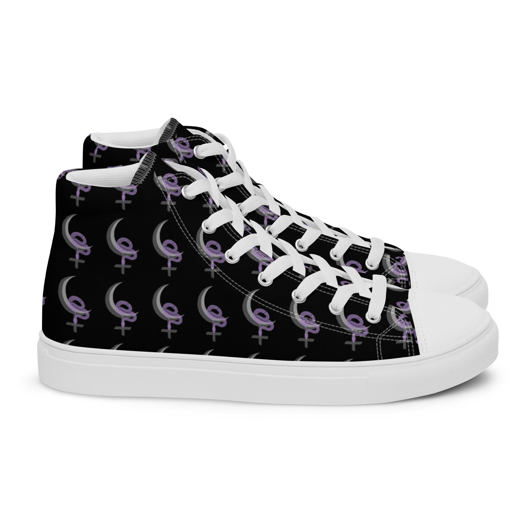 Dark Moon Lilith Womens High Top Canvas Shoes Pagan Gifts - Etsy