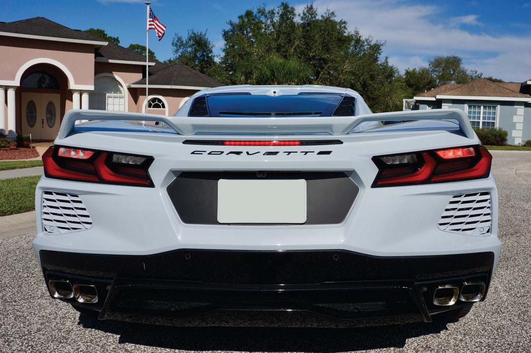 Rear License Plate Filler Decal for Your C8 Corvette 2020 to Present ...