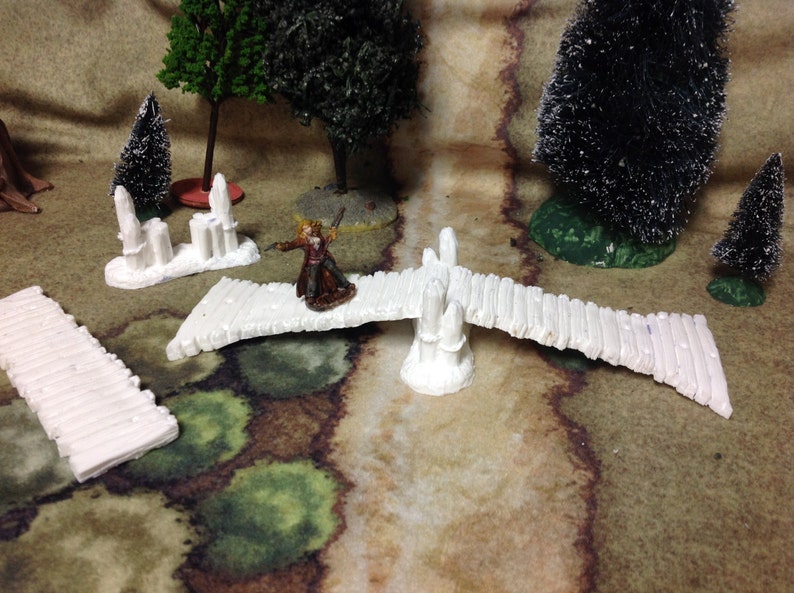 Modular Bridge/dock Set #1: Narrow, Short Bridge/pier Unpainted/white ...