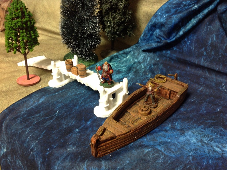 Modular Bridge/dock Set #1: Narrow, Short Bridge/pier Unpainted/white ...