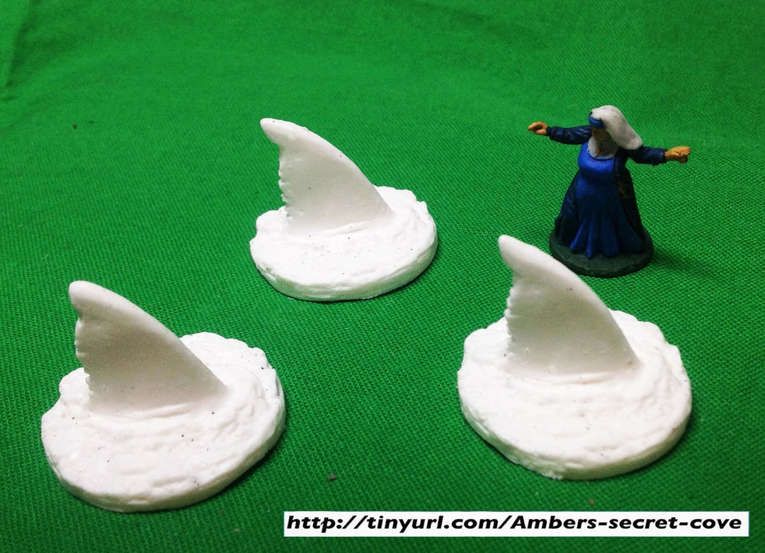Shark Fin Set 3 28mm UNPAINTED - Etsy