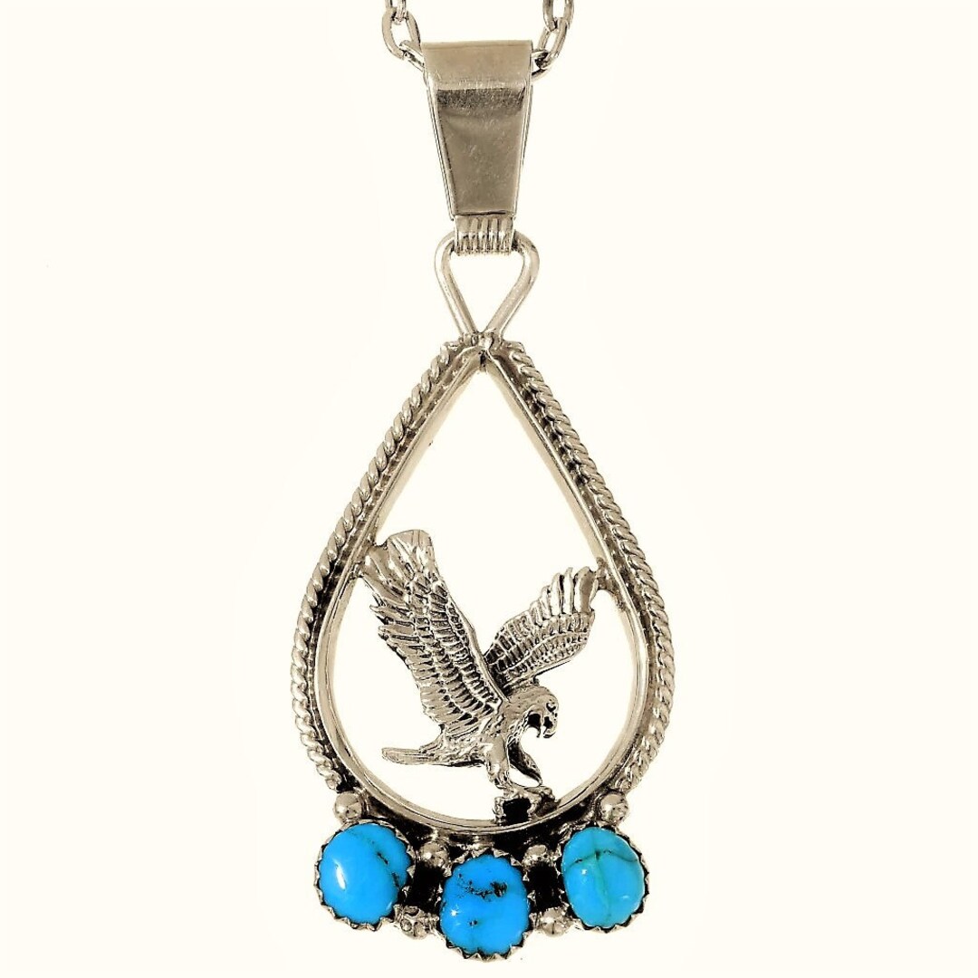 Vintage Eagle Jewelry, 1980s 925 Sterling Silver Pendant, Handmade ...