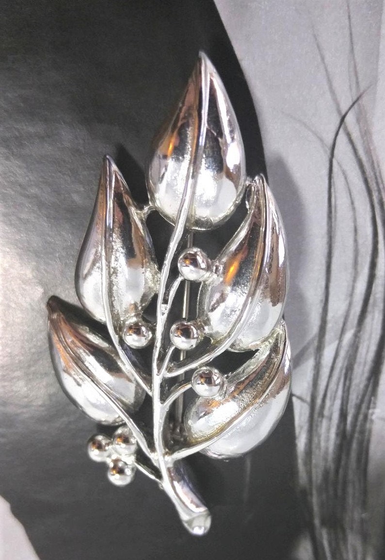 Vintage Scarf Pin Natural Silver Brooch Jewelry Gifts Mothers | Etsy