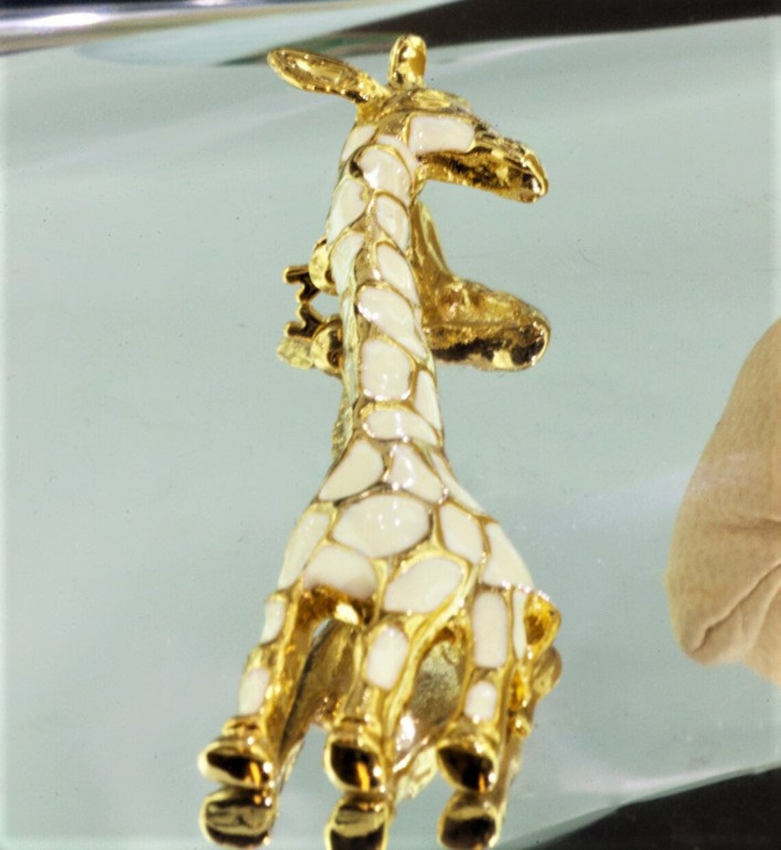 Eco Friendly Cream & Gold Giraffe Shawl Pin Large Fall Scarf | Etsy