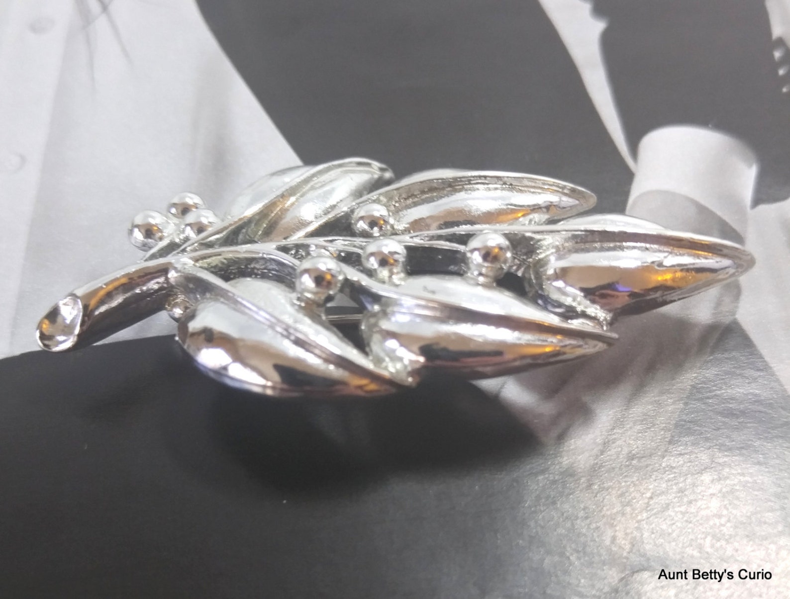 Vintage Scarf Pin Natural Silver Brooch Jewelry Gifts Mothers | Etsy