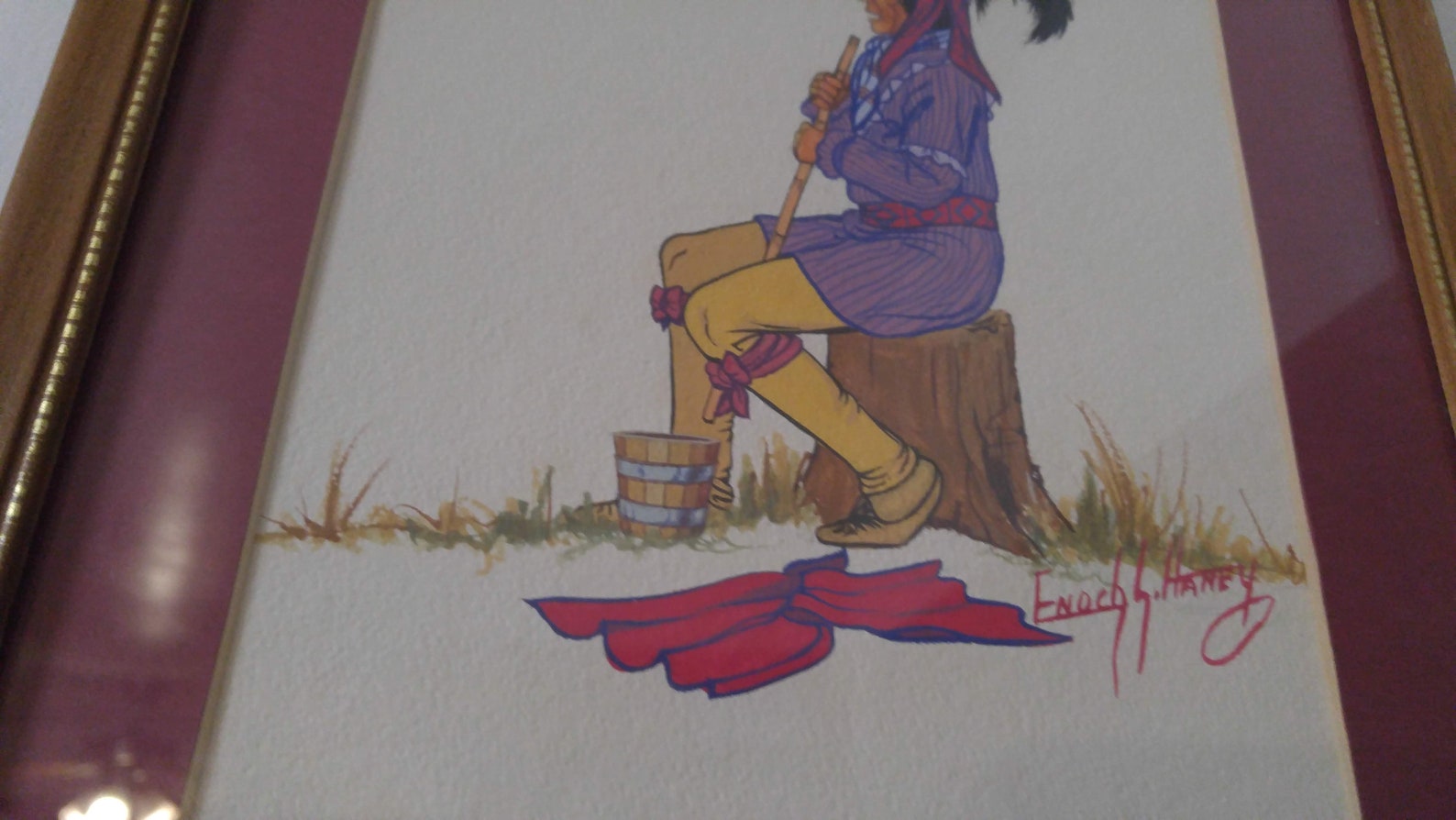 Enoch Kelly Haney Original Painting Signed Gouache Native | Etsy