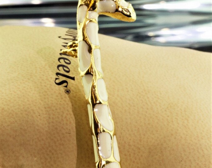 Eco Friendly Cream & Gold Giraffe Shawl Pin Large Fall Scarf Pin Hard ...