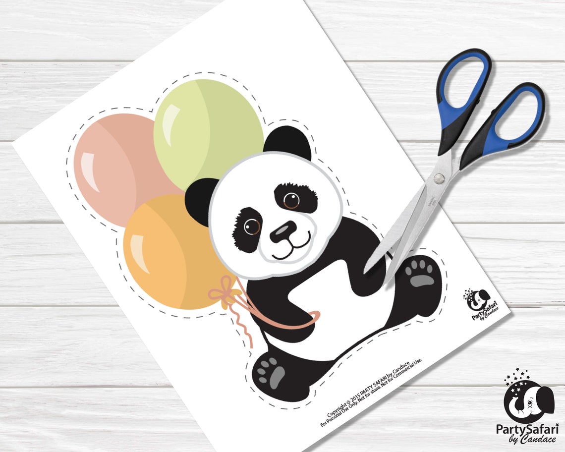 Panda DIGITAL Free-standing Stand-alone Cutouts // Panda Party Decor ...