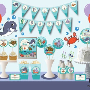 Under the Sea Printable Banner Ocean Theme Printable Banner Full ...