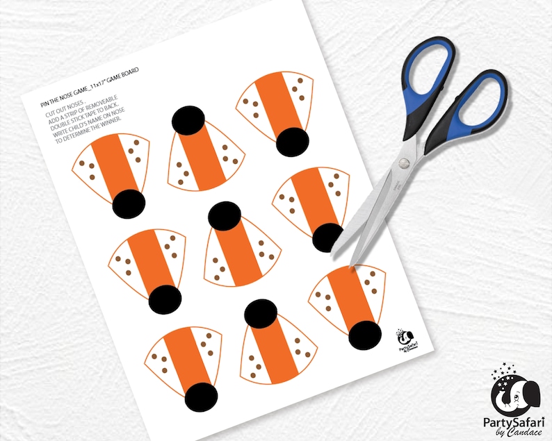 Red Fox Pin the Nose Birthday Game: Woodland Party (digital Download ...