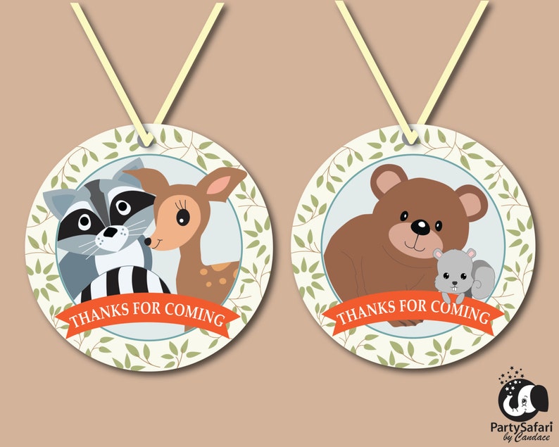 Woodland Animal Printable Favor Tags for Birthday or Baby Shower Forest ...