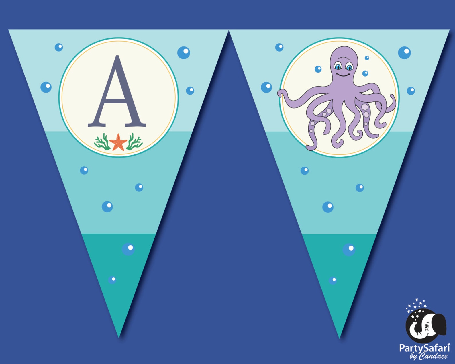 Under the Sea Printable Banner Ocean Theme Printable Banner Full ...