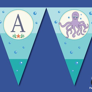 Under the Sea Printable Banner Ocean Theme Printable Banner Full ...