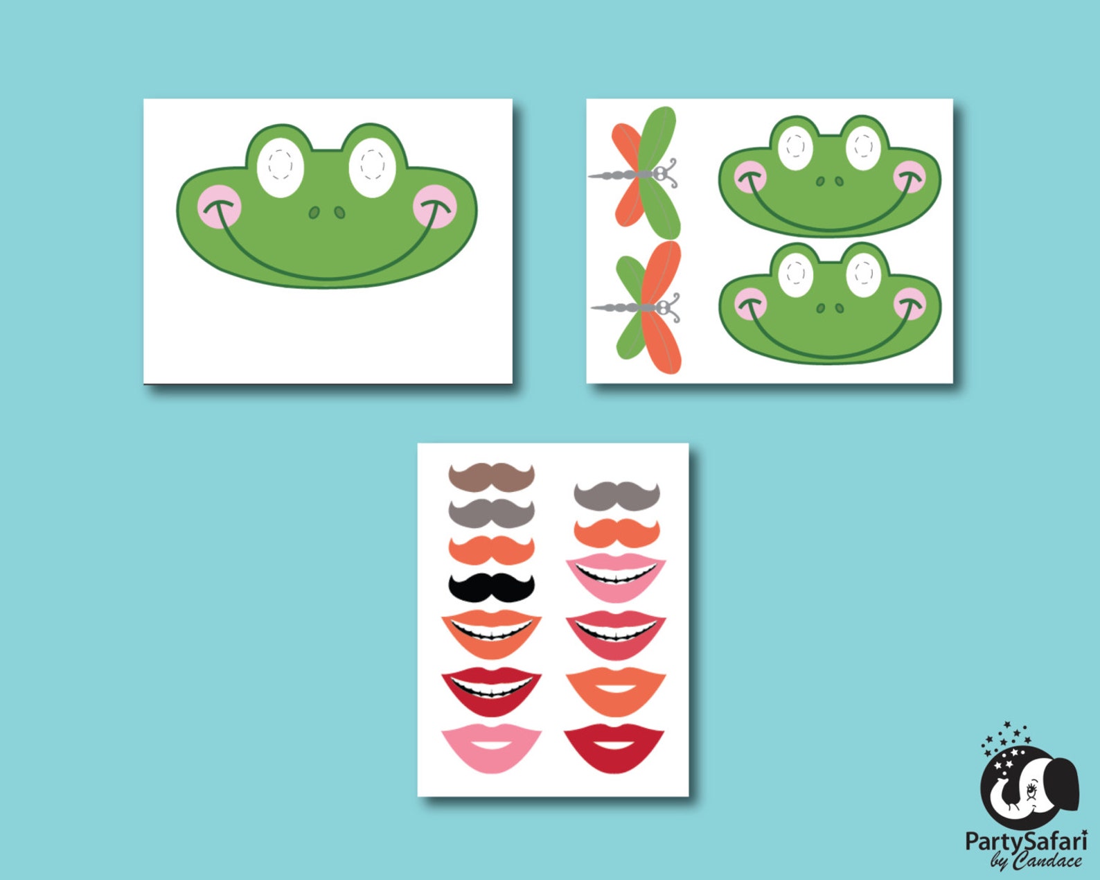 Frog Printable Photo Booth Props | Frog Themed Photo Props | INSTANT ...