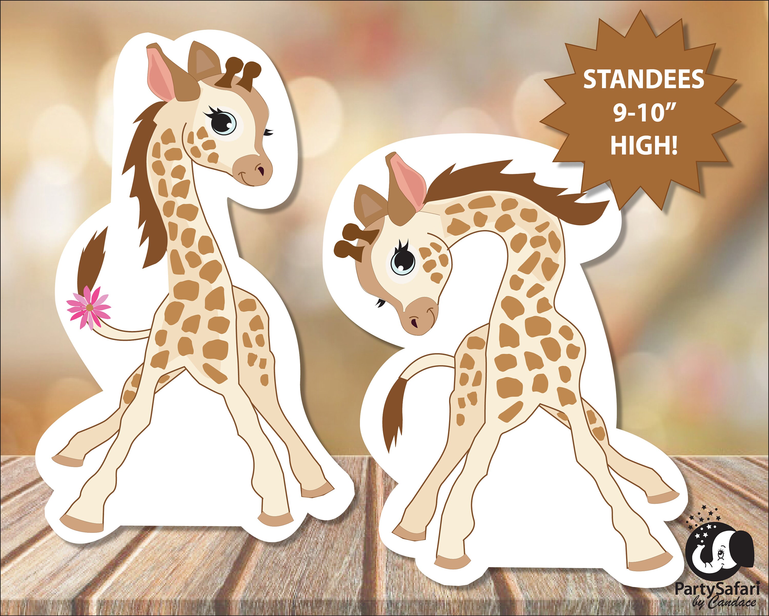 Giraffe DIGITAL Free-standing Standee Character Stand-alone Cutouts ...