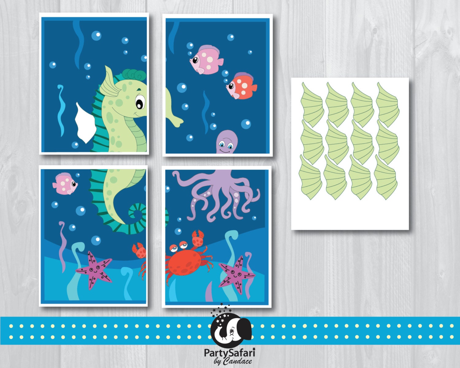 Seahorse Printable Pin the Fin on the Seahorse Game | Under the Sea ...