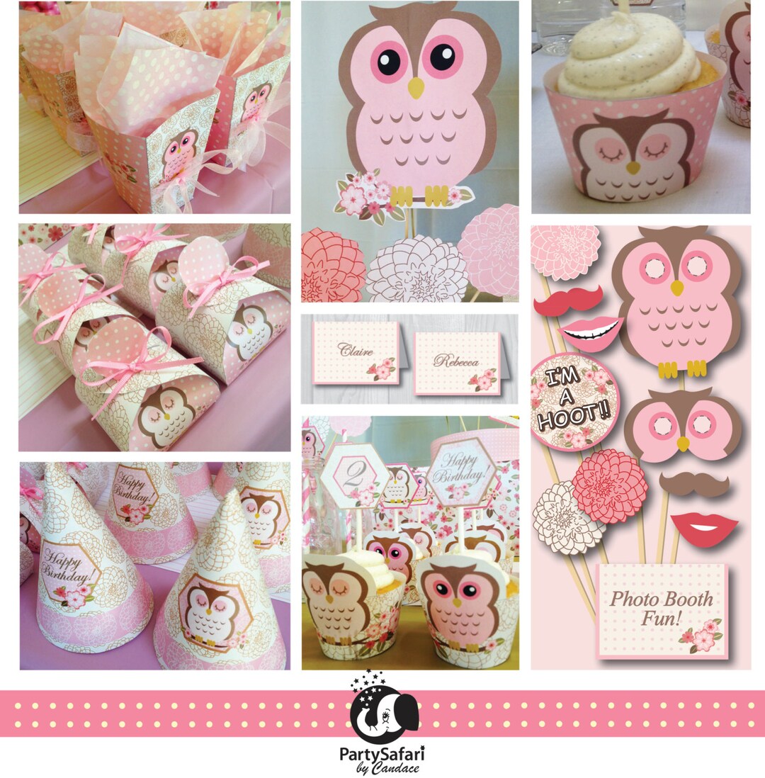 Woodland Owl Printable Party Package | Woodland Pink & Brown Owl ...