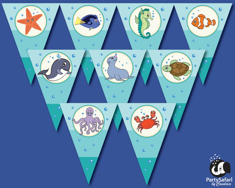 Under the Sea Printable Banner Ocean Theme Printable Banner Full ...