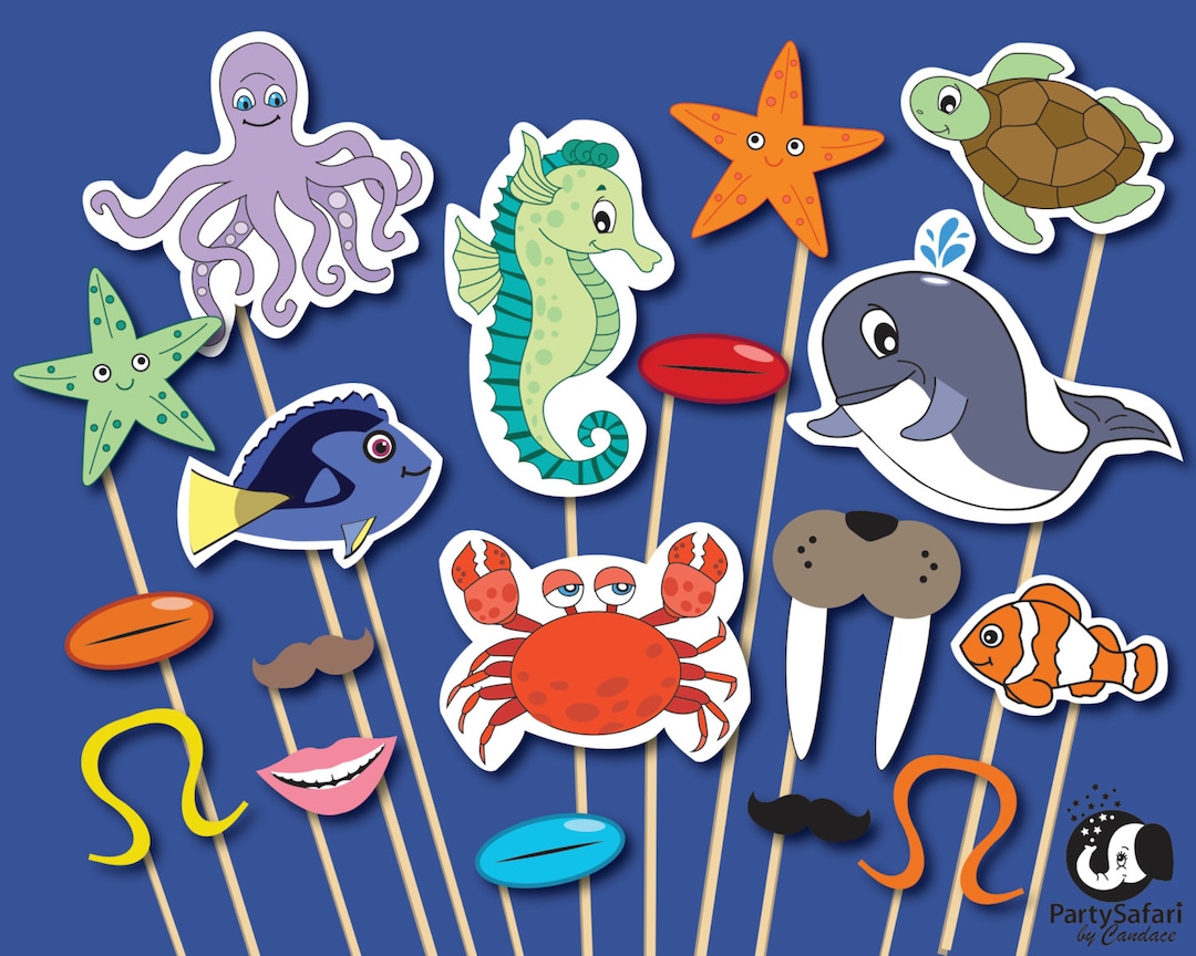 Under the Sea Photo Booth Props: Ocean Party Printables (INSTANT ...