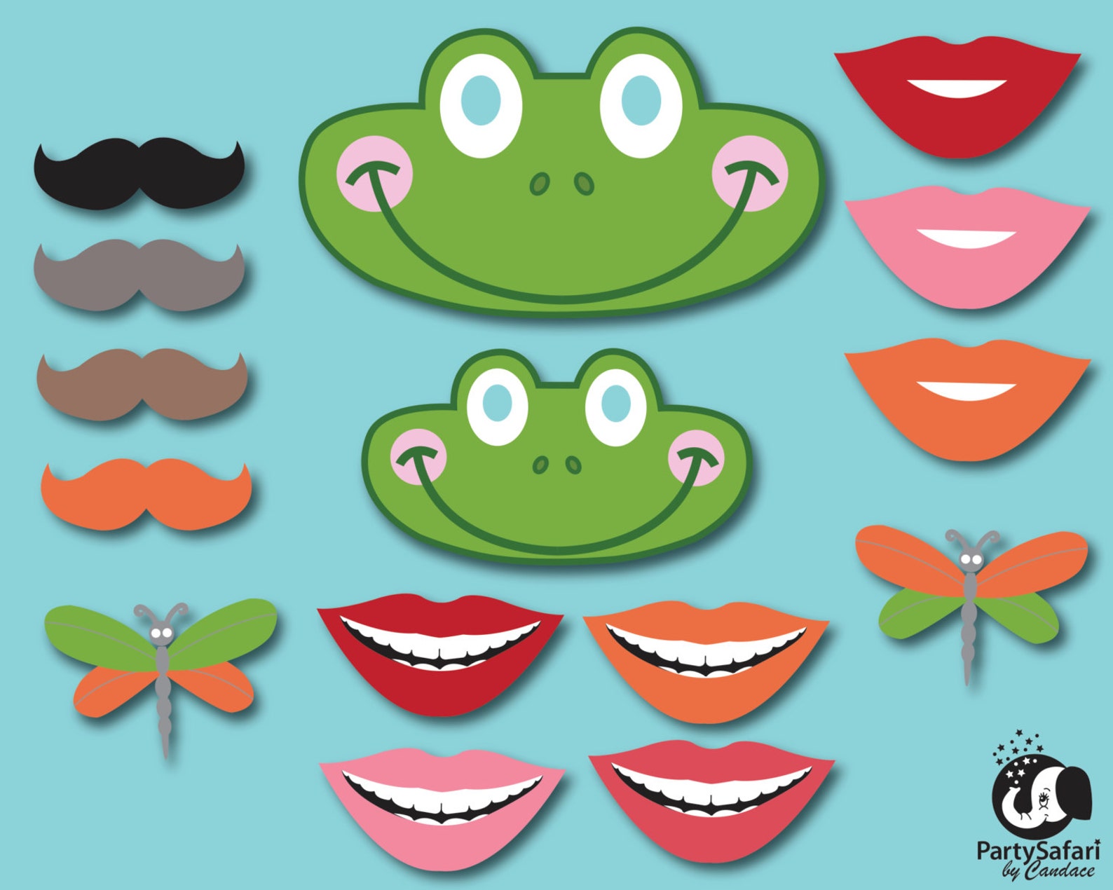 Frog Printable Photo Booth Props | Frog Themed Photo Props | INSTANT ...