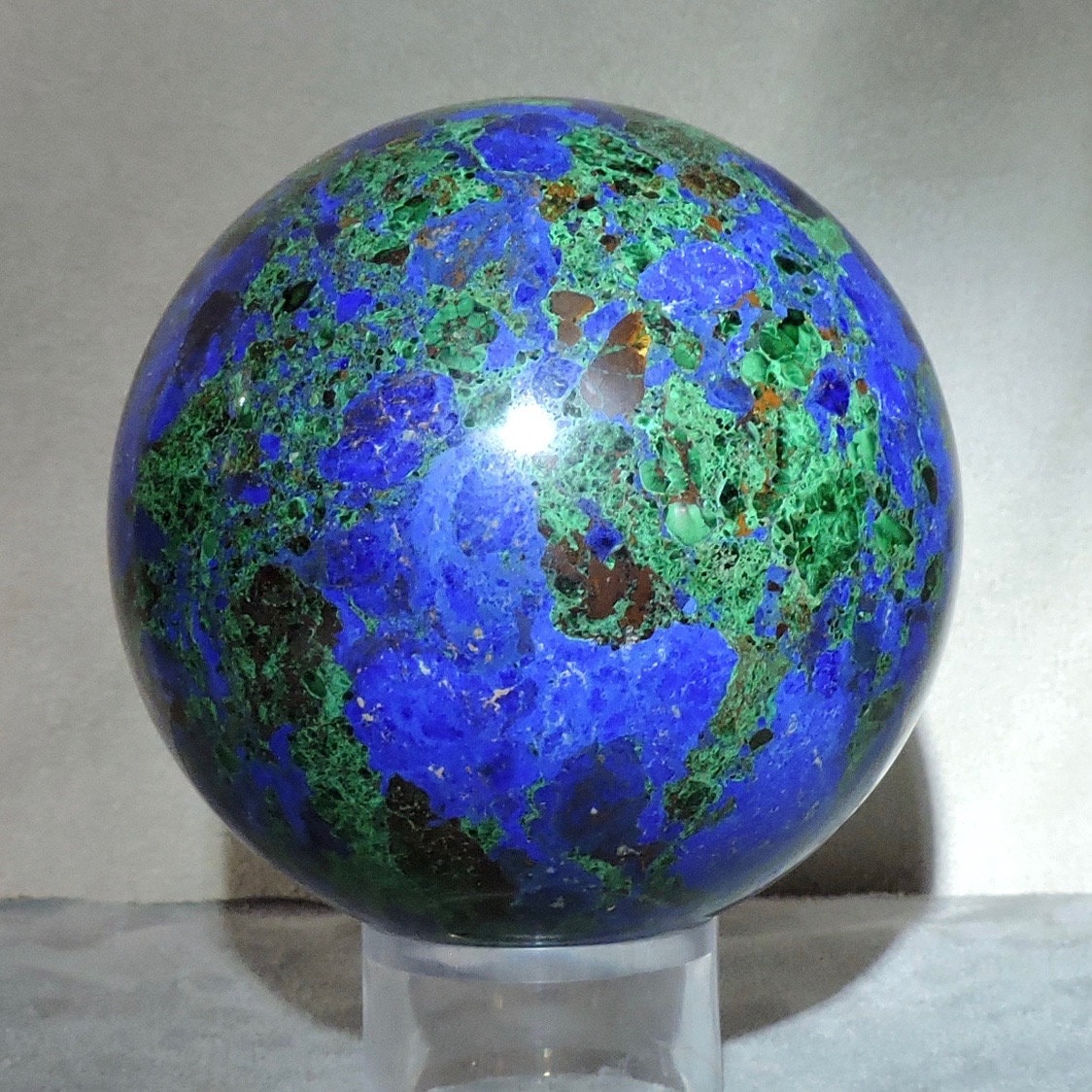 Azurite and Malachite Sphere, Azurite and Malachite From Arizona, M1064 ...