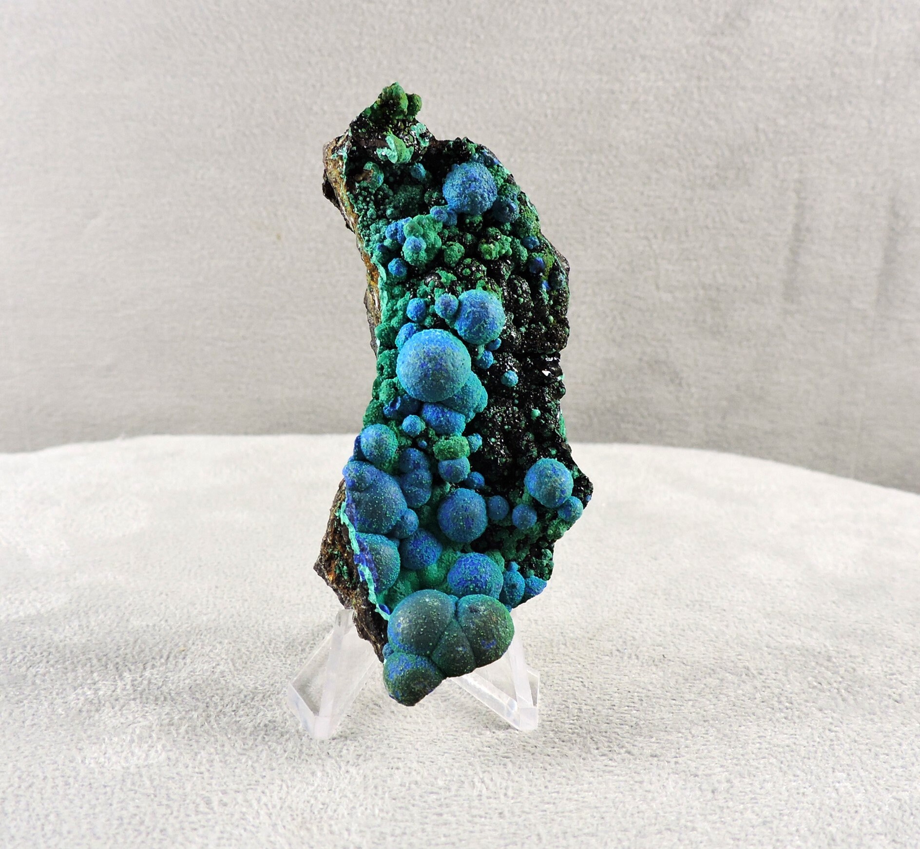 Azurite and Malachite Balls on Matrix, Morenci Arizona, M2547, From ...
