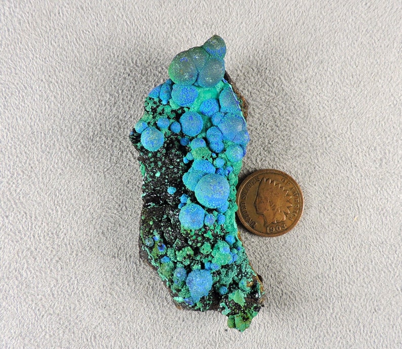 Azurite and Malachite Balls on Matrix, Morenci Arizona, M2547, From ...
