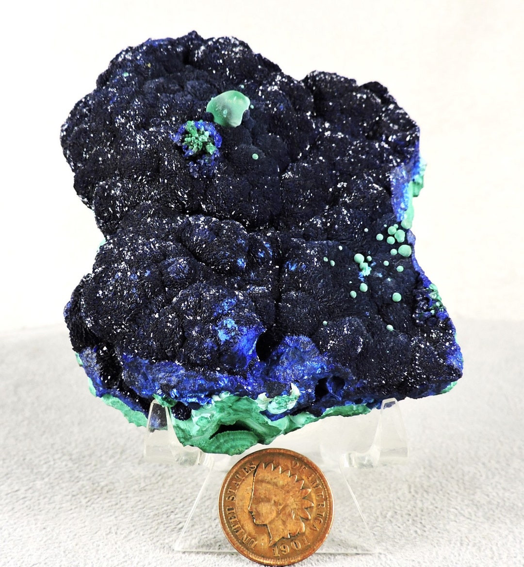 Azurite Druzy and Malachite, Morenci Arizona, M2531, From ...