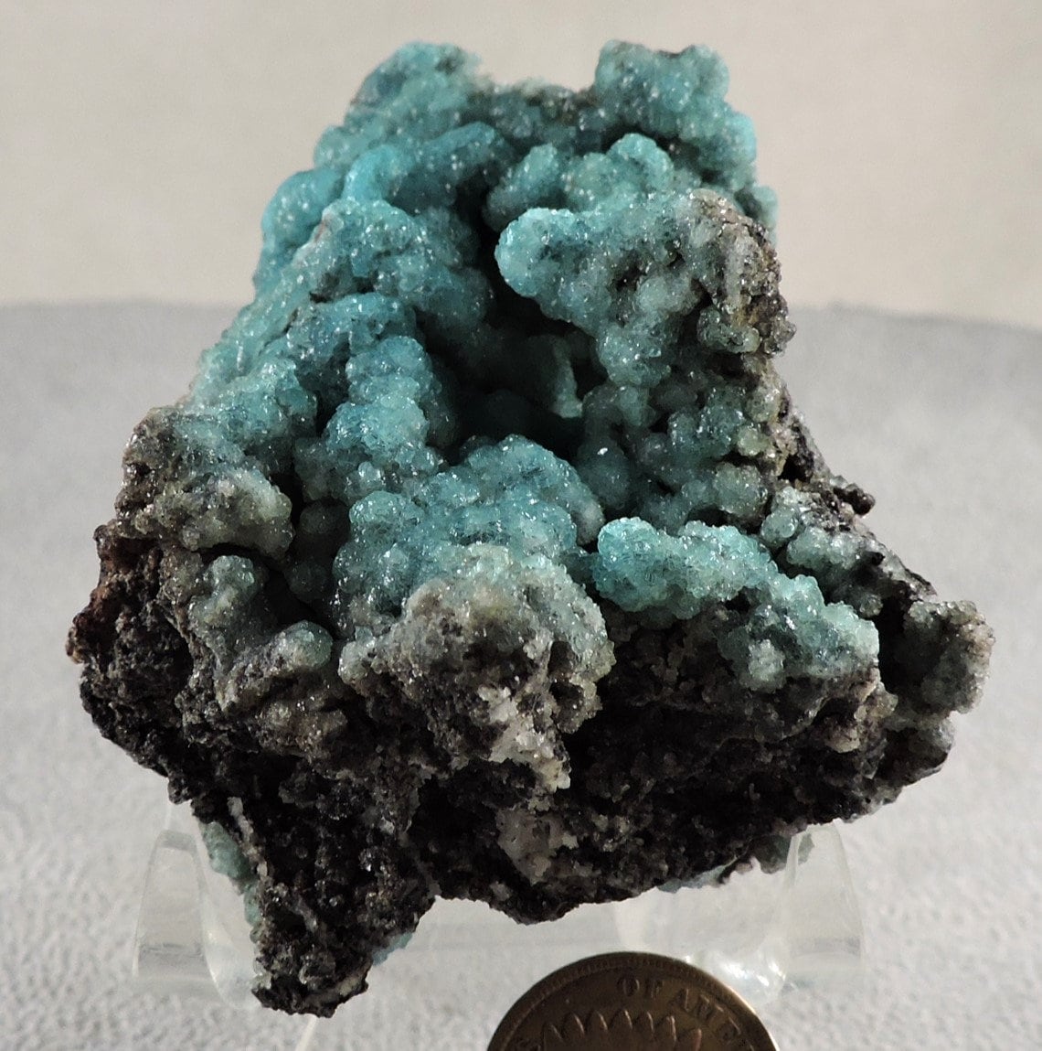 Hemimorphite Botryoidal Specimen, Botryoidal Hemimorphite, Blue Crystal ...