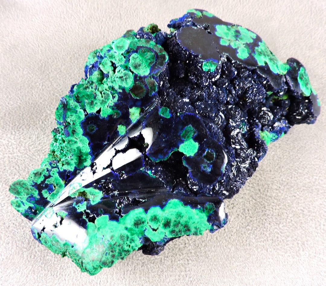 Azurite Crystals With Polished Malachite and Azurite China, M2534, From ...